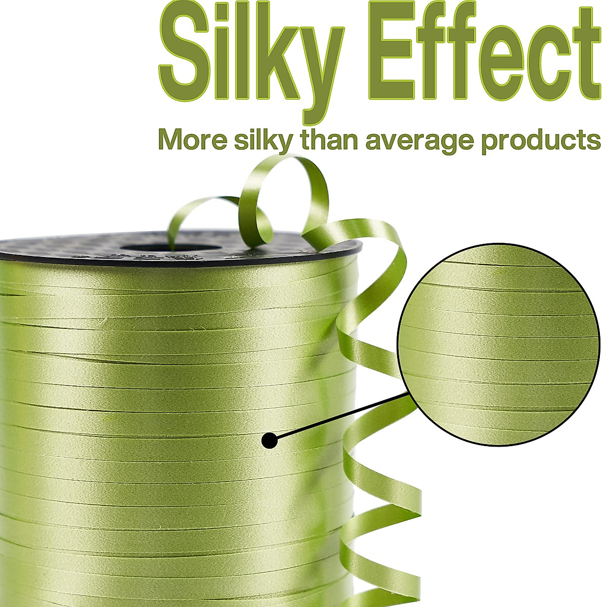 PartyWoo Green Ribbon - 500 Yard Curling Ribbon for Crafts, Balloon String, Gift Wrapping, Florist Flowers (1 Roll)