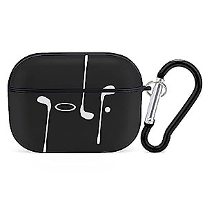 Golf Lover Airpods Case Cover for Apple AirPods Pro Cute Airpod Case for Boys Girls PC Hard Silicone Protective Skin Airpods Accessories with Keychain