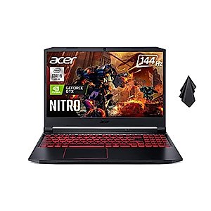 2022 Acer Nitro 5 15.6'' FHD 144Hz Gaming Notebook, Intel Core i5-10300H Processor, NVIDIA GeForce GTX 1650, WiFi 6, DTS X Ultra Audio, Backlit Keyboard, Win 10 Home (16GB RAM | 1TB SSD), Black