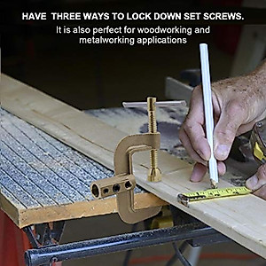 HZXVOGEN Welding Ground Clamp 400A G Styles Earth Clamp for Tig Mig Stick Welder Machines - Solid Brass 0.75kg