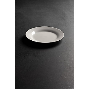 10 Strawberry Street 7.5" Catering Round Salad/Dessert Plate, Set of 12,White