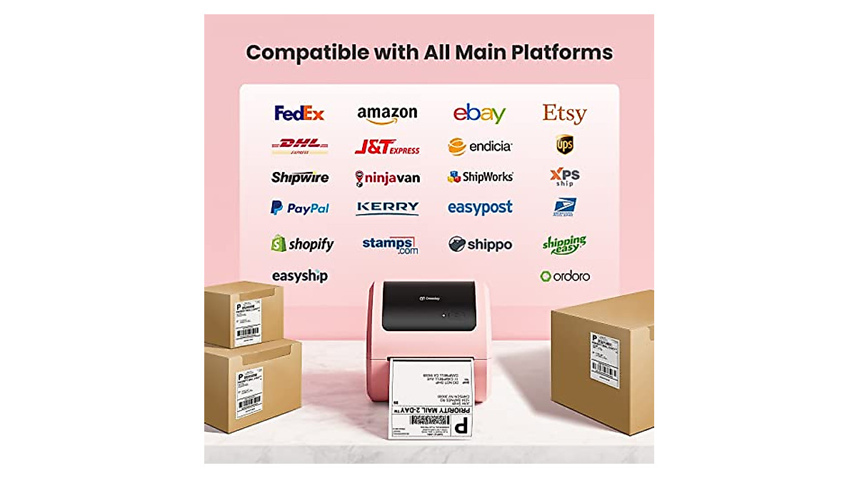 Bluetooth Shipping Label Printer - Compact & Wireless