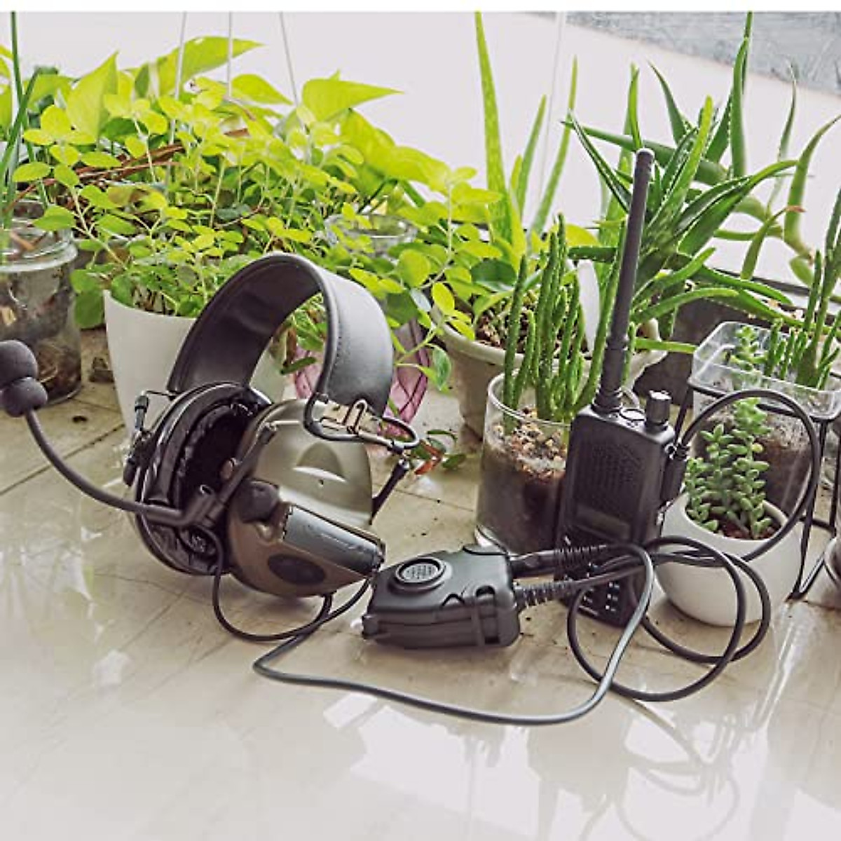 TSVISIONCORE kenwood U94 PTT 2pin，for Baofeng UV5R etc. ，Airsoft Tactical Headset (PL)