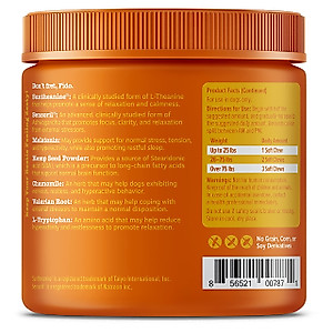 Zesty Paws Calming Bites for Dogs - Anxiety Composure Relief with Suntheanine + Omega Bites Soft Chews - with AlaskOmega for EPA & DHA Omega-3 Fatty Acids to Support Normal Skin Moisture