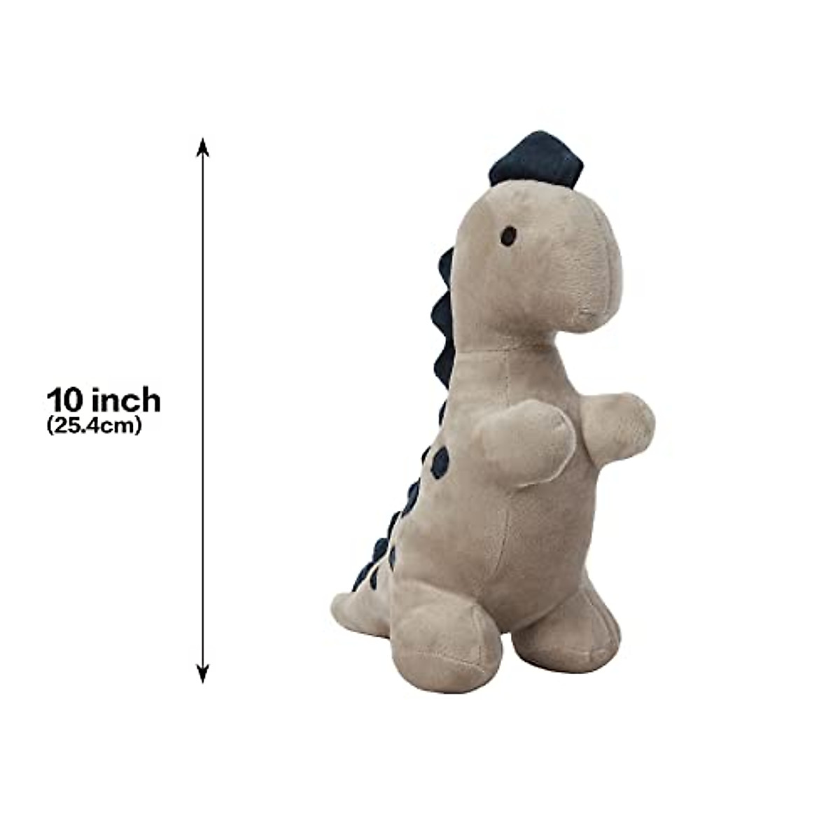 Linzy Plush 10.5'' Titan Baby Soft Plush Dinosaur, Gray Color, Huggable and Cuddly Bedtime Plush Toy, Stuffed Animals Dinosaur for Baby. 10.5'' Standing High.