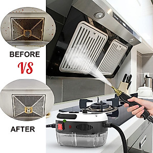 SOHAPY Pressure Steam Cleaner Handheld Steamer High Temp Portable Cleaning Machine, for Home Use Grout Tile Car Detailing Kitchen Furniture Bathroom (Black)