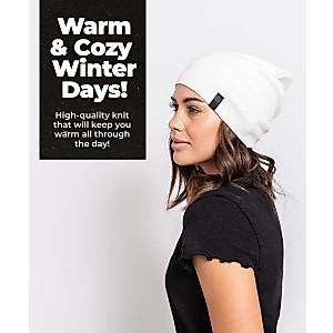 Warm Slouchy Beanie Hat - Deliciously Soft Daily Beanie in Fine Knit