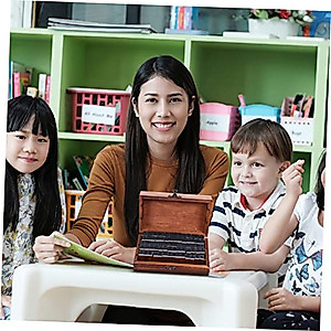 Alphabet Stamps 1 Box English Alphabet Stamp Stampers for Retro Decor Suit DIY Wooden Alphabet Stamps for Letter Wood Brown Wooden Scrapbook Seal Stamps Set English Letters Stamps