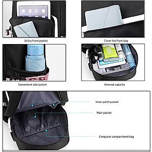 RUILIHIAO Fashionable Cool Cartoon Laptop Backpack Lightweight Bags School Bag Multiple Pockets Outdoor Travel Bookbag
