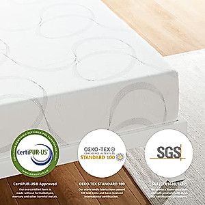 Olee Sleep Foam Mattress, Full, White/Beige