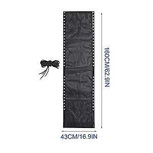 YARNOW Patio Lounge Couch Anti- Gravity Chair Recliners Replacement Fabric Cloth 63x17inch- Black