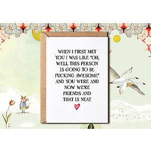 When I First Met You I Was Like - Funny And Sarcastic Friendship Card - Best Friend Birthday Card For Bestie - Sweet Unique Birthday Card
