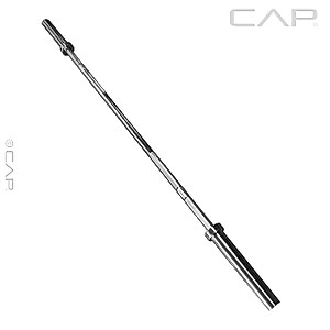 CAP Barbell 2' Olympic Solid Bar, Bronze Bushings, Chrome, 45.75 inches