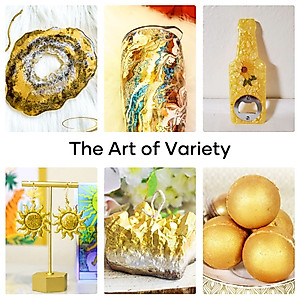 HTVRONT Gold Mica Powder for Epoxy Resin - 1.76 oz/50g Mica Pigment Powder, Natural Mica Powder for Soap Making, Resin, Candle Making, Bath Bomb, Non-Toxic Pigment Powder