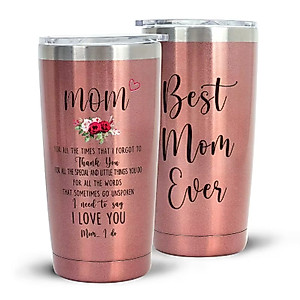 IIFLYDSFA Gifts For Mom 20 Oz Stainless Steel Insulated Tumbler Mothers Day Gifts For Mom From Daughter Son Birthday Christmas Gifts Idea For Mom Women Wife Unique Best Mom Ever Gifts