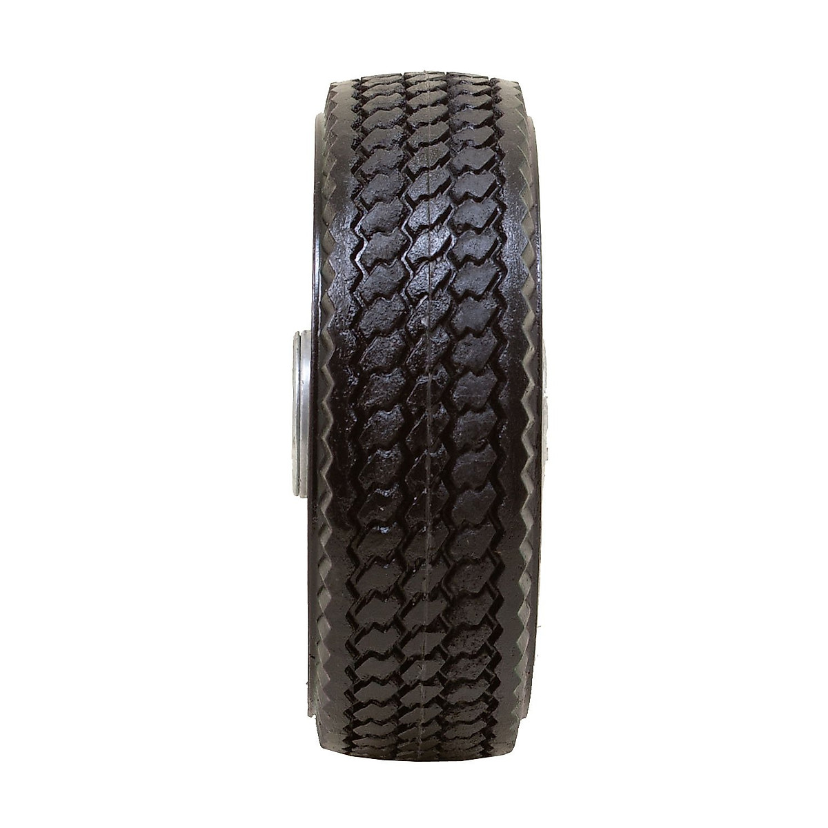 Marathon 6x2" Flat Free, Hand Truck / All Purpose Utility Tire on Wheel, 2.375" Centered Hub, 1/2" Bearings