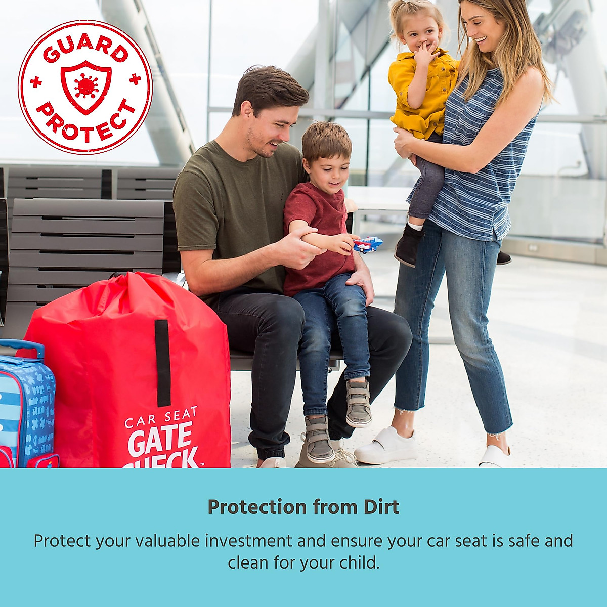 J.L. Childress Universal Side-Carry Car Seat Travel Bag, Black