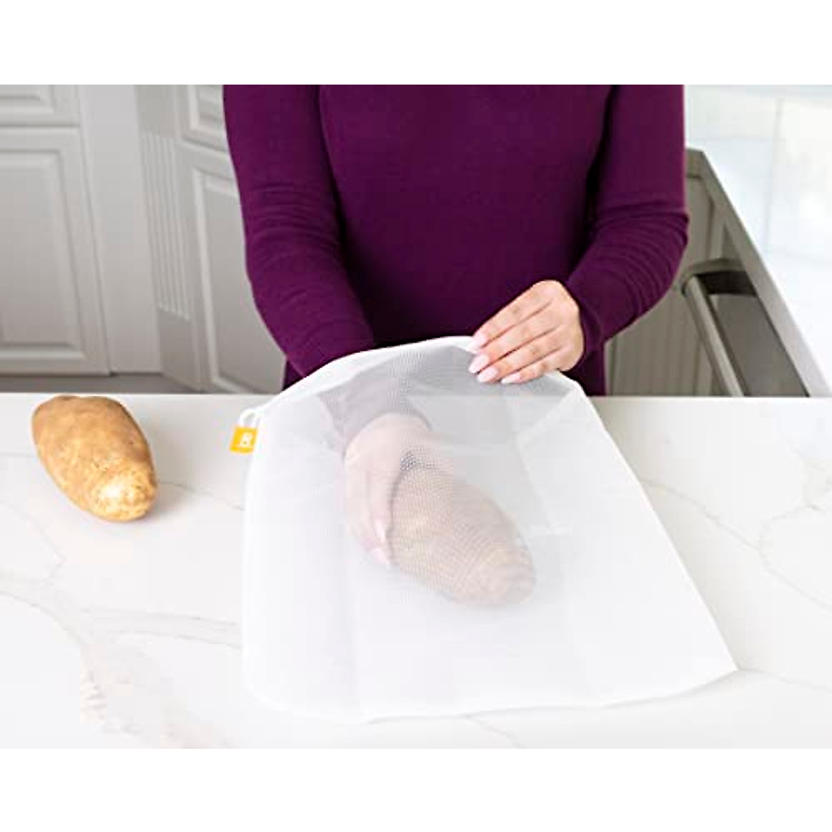 Joie Reusable Produce Bags 5pc Set, Sustainable, Nylon, Mesh, Machine Washable, Eco-Friendly