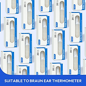 120X Ear Thermometer Probe Covers, for All Braun Thermometer Ear Covers, Lens Filters, Refill Caps, 0% BPA Disposable Covers