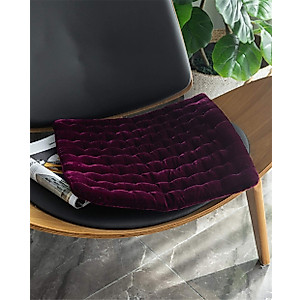 Emerald Velvet Sofa Decor Cushion, French Mattress Cushion for Rocking Chair, Floor Velvet Seat Pad 17 Inches (Emerald)