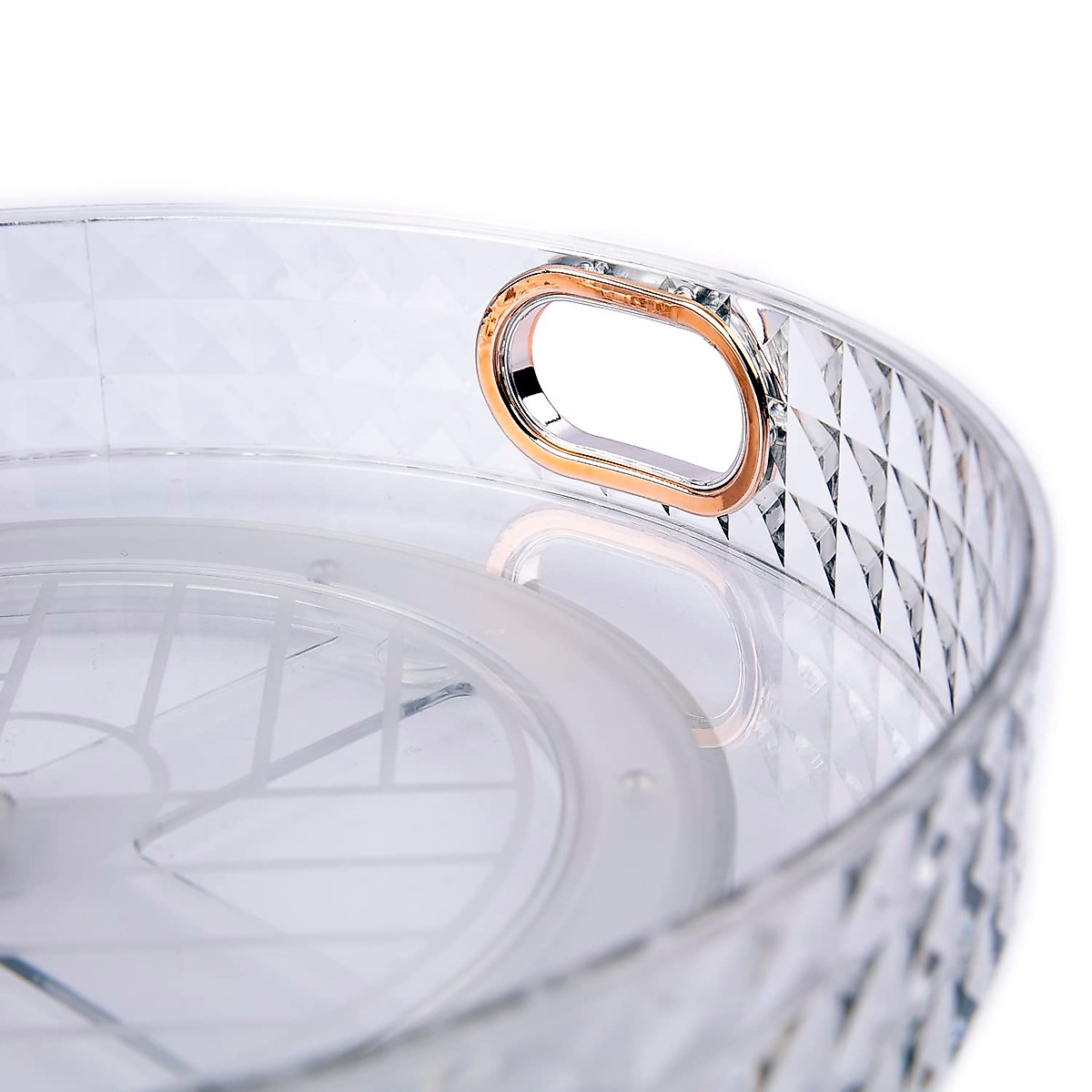 Lazy Susan Organizer 2 Pzcks Lazy Susan Turntable for Cabinet Rotating Spice Rack for Kitchen Clear Lazy Susan for Fridge, Bathroom, Countertop