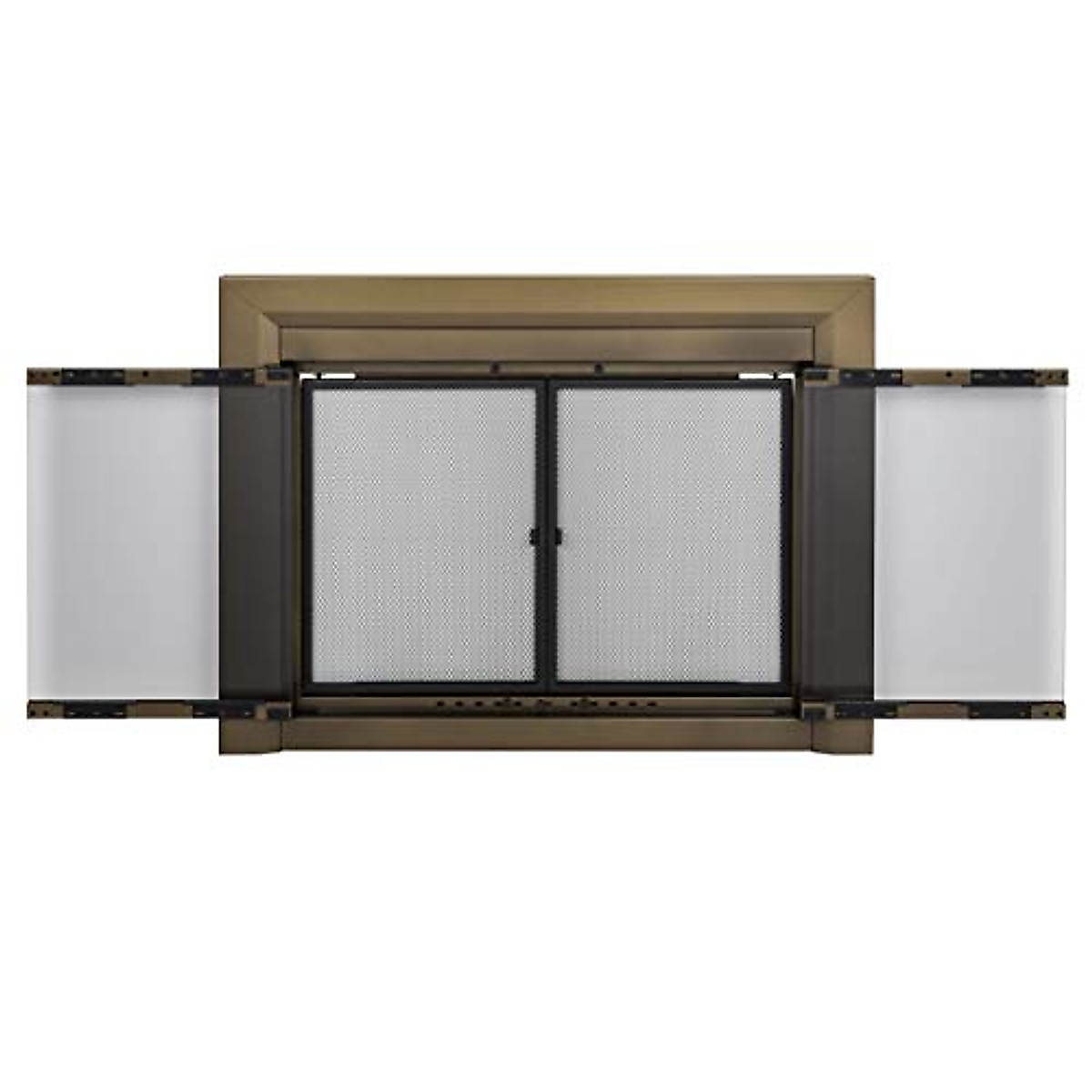 Pleasant Hearth CA-3202 Cahill Fireplace Glass Door, Antique Brass, Large
