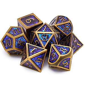 Dungeons and Dragons dice Set DND, 7-Piece polyhedral D&D Resin dice Set, Suitable for Role-Playing dice Game Dungeons and Dragons RPG Pathfinder DND dice Set