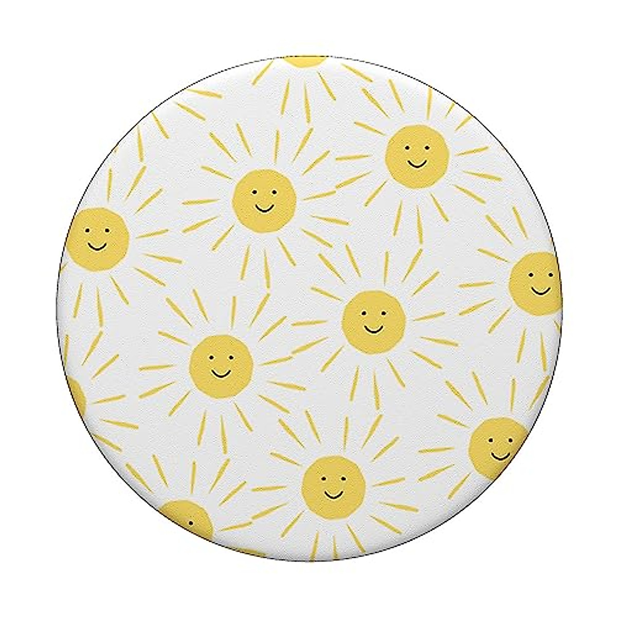 Smiling Sun Pattern Cute Happy Sunny Face Nature Cartoon PopSockets Swappable PopGrip