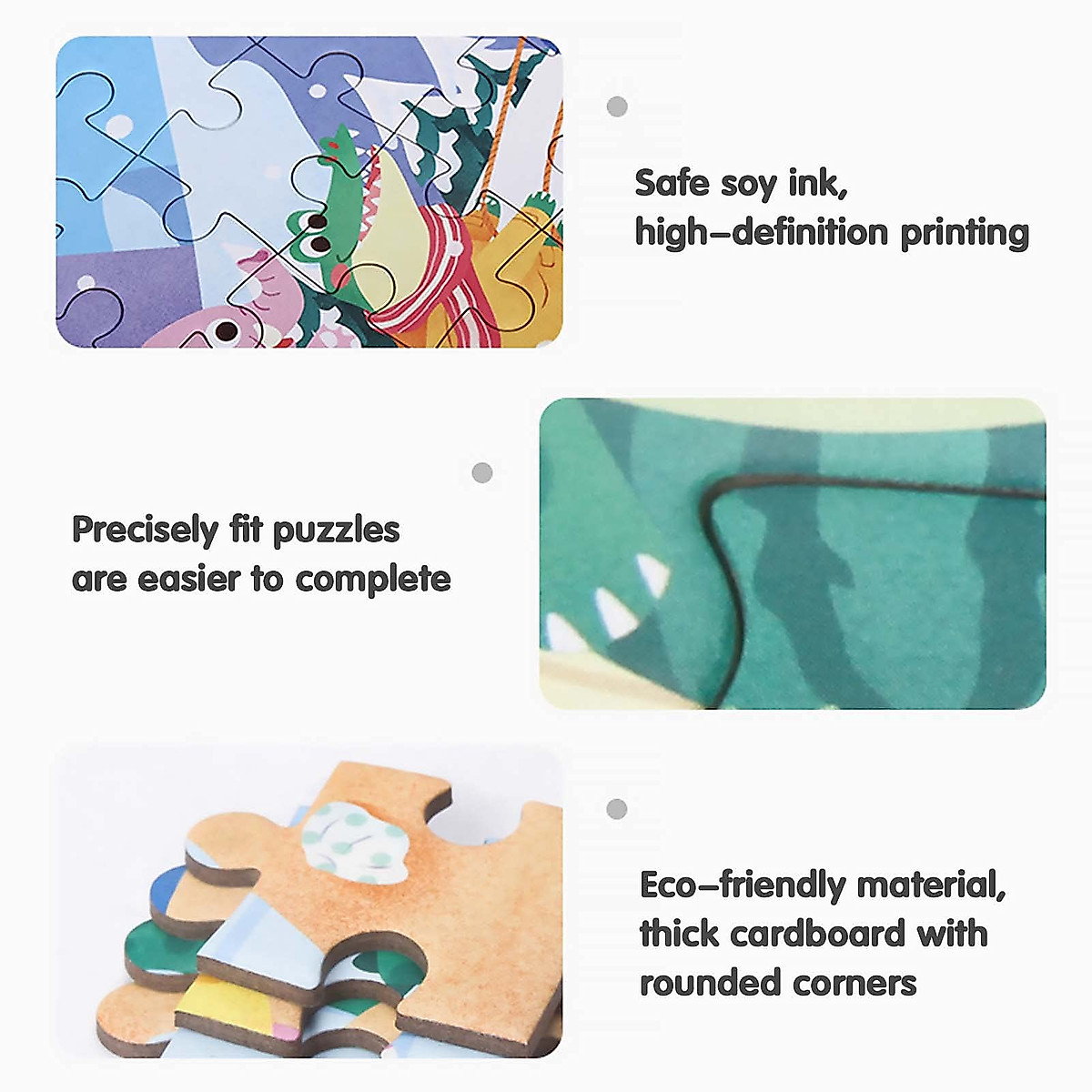 SOPHRAY Happy Party 35 Piece Toddler Jigsaw Puzzles, Preschool Educational Puzzles Travel Toys for Ages 2-4 3-5 Boys Girls, Early Learning Montessori Toy Kids 3 4 5, Size 10.2"x7.4"