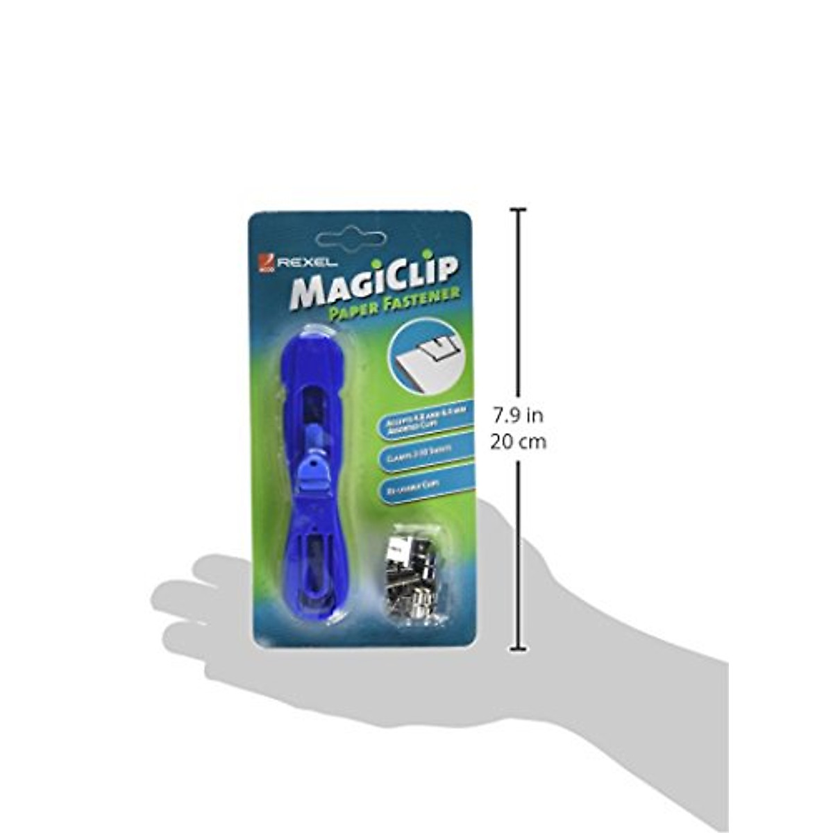 Rexel Magiclip Paper Fastening Device Assorted Colours (50 Max Sheet Capacity)