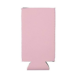 Snertz 8 Pack Slim Pink Blank DIY Sublimation Durable, Foldable , Insulated Neoprene Skinny Beer , Seltzer Can Holder Cooler Sleeve Coolies Fits 12 Oz Cans