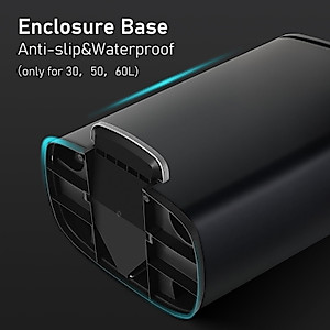 Arlopu 13.2+1.3 Gallon Step Trash Can, Stainless Steel Garbage Bin, Soft-Close Rubbish Bin with Removable Plastic Inner Bucket, Fingerprint-Proof, Lid Dustbin, for Kitchen Home (Black)