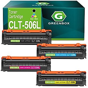GREENBOX Compatible Toner Cartridge Replacement for Samsung CLT-506L CLT-K506L CLT-C506L CLT-M506L CLT-Y506L CLT-K506S for CLP-680ND CLX-6260FR CLX-6260FD CLX-6260ND CLX-6260FW 680DW Printer (4 Pack)