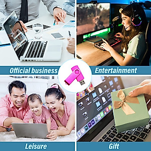 Chauuxee 4GB USB Flash Drives Memory Sticks U Disk Thumb Drive Pen Drives for Pupil Students' Presents&Teachers' Gifts (Pink)
