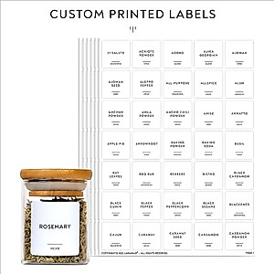 Laramaid 2.5oz 20Packs Glass Jars Set, Cylinder Spice Jars with Bamboo Lids and Customized Labels, Food Storage Container Canisters for Home Kitchen, Spice, Herbs, Seasoning, Seed, Tea, Sugar, Salt