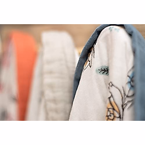 Kofaneek Blanket Toddler for Newborn, Infant, Unisex, Boy & Girl, 6 Layers Soft and Breathable, 43X43 inches, Ideal Lightweight Cotton Muslin (Blue Snail)