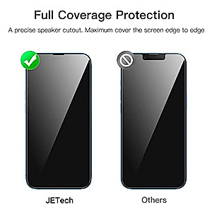 JETech Full Coverage Screen Protector for iPhone 13 mini 5.4-Inch, 9H Tempered Glass Film Case-Friendly, HD Clear, 3-Pack