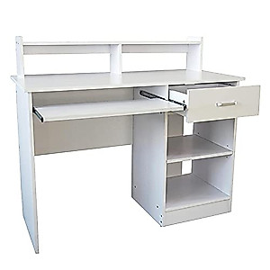 CZDYUF General Style Particleboard Computer Desk White
