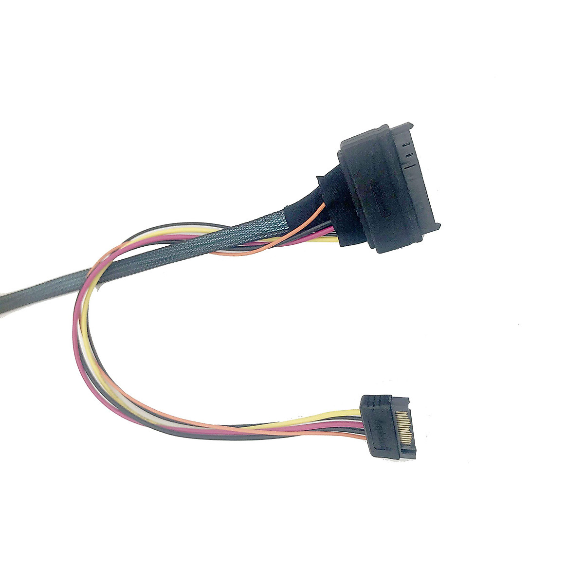 𝐃𝐢𝐋𝐢𝐧𝐤𝐞𝐫 OCuLink 4X to NVMe U.2 SSD,SFF-8611 to SFF-8639 Cable with Power 100cm(CBL-SAST-0956)