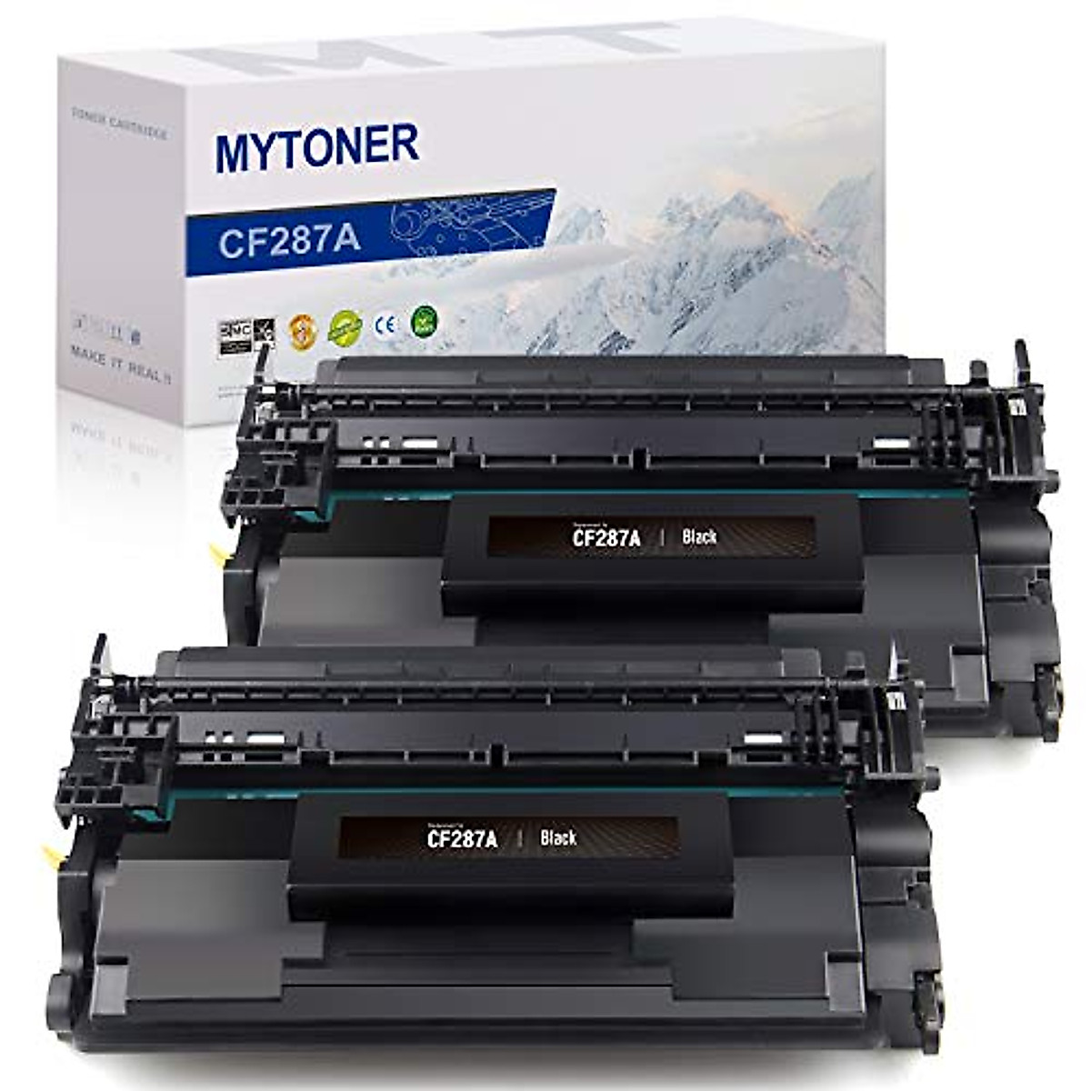 MYTONER 87A Compatible Toner Cartridge Replacement for HP 87A CF287A 87X for M506 M506dn M506n M506x M527dn Pro M501dn Printer ( Black, 2-Pack)