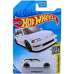 Hot Wheels '90 Honda Civic EF, [White] 4/250 Speed Graphics 8/10