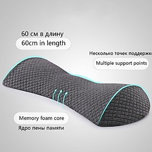SUSOSU Lumbar Pillow Memory Foam Pillow Ladies Body Support Lumbar Pillow Orthopedic Side Sleeping Pillow Back Massage Pad Bedding Sleep