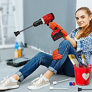 Resin Mixer Paddles Epoxy Mixer Attachment for Drill, 4pcs Paint Mixer Drill with 1pcs Drill Extender, Mixer Paddles for Mixing Silicone Epoxy Resin