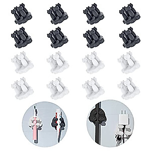 16 Pcs Silicone Toothbrush Hooks,Multi-Function Hook Waterproof self Adhesive Plug Holder Reusable,Razor Holder for Shower Key Holder for Wall, for Bathroom Kitchen Living Room Office