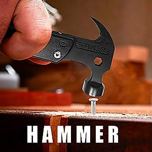 Gifts for Men Dad ,Multitool Hammer Camping Accessories Survival Gear and Equipment,Cool & Unique Birthday Gifts for Dad Husband Boyfriend, Outdoor Hunting,Hiking,Fishing,Emergency Escape Tool