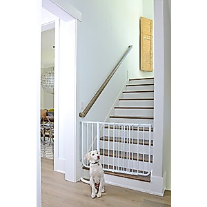 Cardinal Gates SS30 Stairway Special Baby Gate for Stairs - Adjustable Indoor Dog Gate - Aluminum Safety Gate for Kids & Pets - Can be Installed at Angles - 27 to 42.5 Inches Wide - White