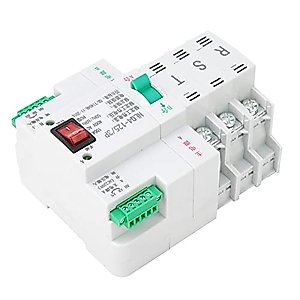 Automatic Transfer Toggle Switch AC 400V 3P Dual Power 63/80/100A Flame Retardant High Reliability High Sensitive Response for Power Supply(100A)