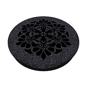 Cute Black Mandala Oriental Mystic Floral Phone Holder PopSockets PopGrip: Swappable Grip for Phones & Tablets