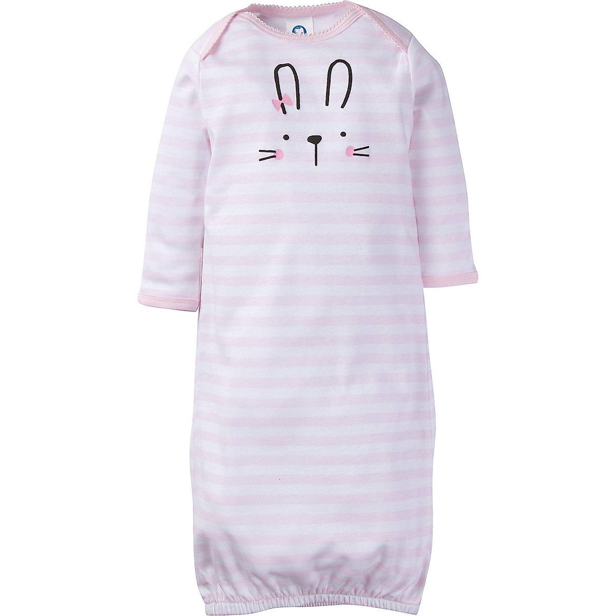 Gerber Unisex Baby Boy and Girls 4-Pack Sleeper Gown Pink Bunny Preemie
