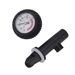 Wbestexercises Kayak Air Pressure Gauge Nylon Inflatable Boat Air Pressure Gauge 0-5.08 PSI Barometer Air Thermomete Valve Connector Replacement for Kayak Raft SUP Board Black